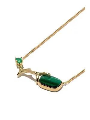 WOUTERS & HENDRIX 18kt Malachite & Emerald Necklace