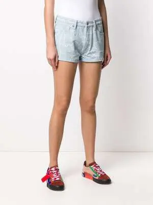 Off-White Puzzle Denim Shorts