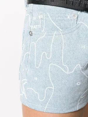 Off-White Puzzle Denim Shorts