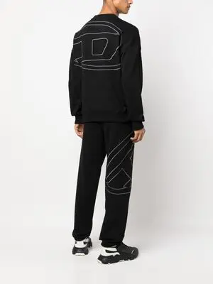 DIESEL® S-rob-megoval Cotton Sweatshirt - Black