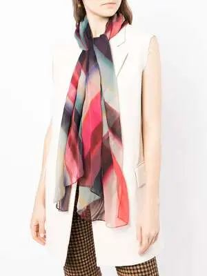 Paul Smith Silk Spray Swirl Scarf