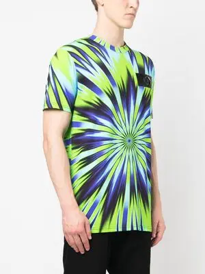 PLEIN SPORT Tie Dye-print Short-sleeved T-shirt
