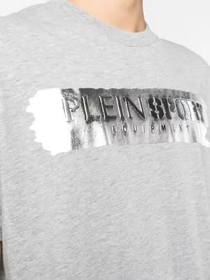 PLEIN SPORT Debossed-logo Short-sleeved T-shirt - Grey
