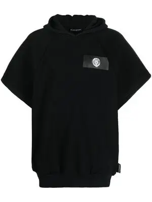 PLEIN SPORT Logo-print Short-sleeved Hoodie