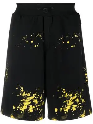 PLEIN SPORT Paint Splatter-print Track Shorts