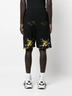 PLEIN SPORT Paint Splatter-print Track Shorts