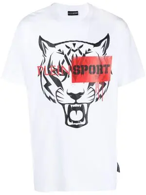 PLEIN SPORT Graphic-print Short-sleeved T-shirt - White