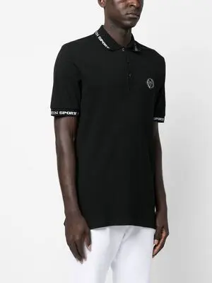 PLEIN SPORT Tiger-print Short-sleeved Polo Shirt