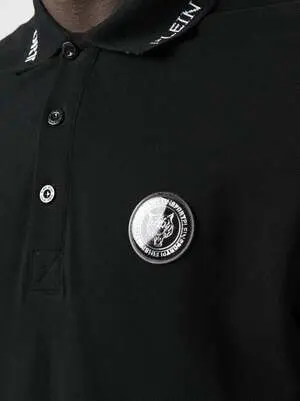 PLEIN SPORT Tiger-print Short-sleeved Polo Shirt