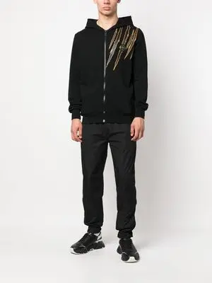 PLEIN SPORT Scratch-print Zipped Hoodie