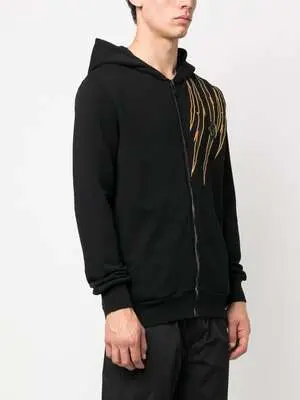 PLEIN SPORT Scratch-print Zipped Hoodie