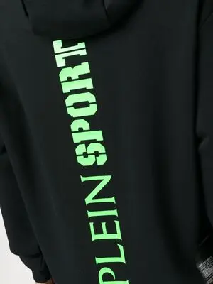 PLEIN SPORT Logo-patch Long-sleeved Hoodie