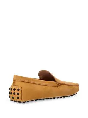 TOD'S Slip-on Leather Loafers - Yellow