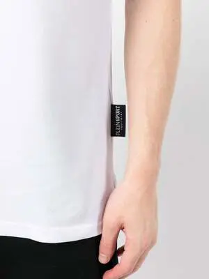 PLEIN SPORT Logo-print Short-sleeved Polo Shirt - White