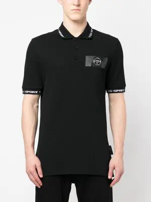 PLEIN SPORT Logo-patch Short-sleeved Polo Shirt