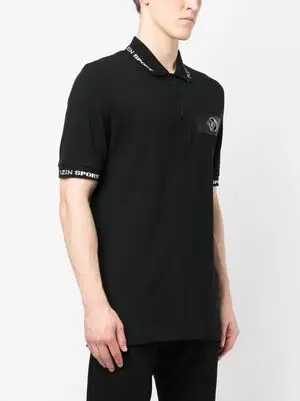 PLEIN SPORT Logo-patch Short-sleeved Polo Shirt