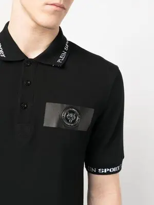 PLEIN SPORT Logo-patch Short-sleeved Polo Shirt