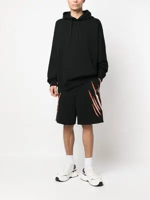 PLEIN SPORT Scratch-print Track Shorts