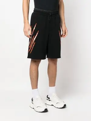 PLEIN SPORT Scratch-print Track Shorts