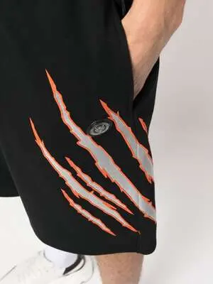 PLEIN SPORT Scratch-print Track Shorts