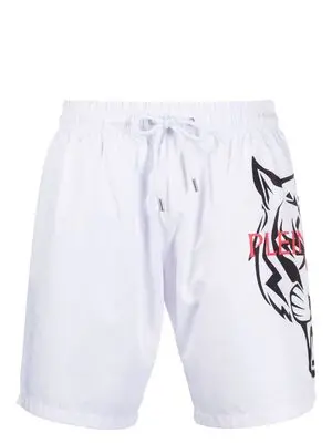 PLEIN SPORT Tiger-print Swim Shorts