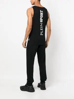 PLEIN SPORT Logo-patch Tank Top