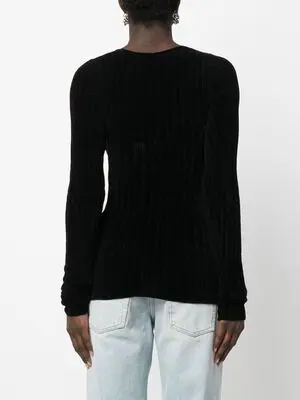 MSGM Twist-front Ribbed Knit Top