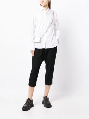 Yohji Yamamoto Wool Cropped Tapered Trousers
