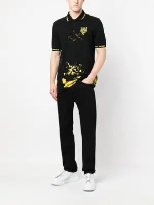 PLEIN SPORT Paint Splatter-print Polo Shirt
