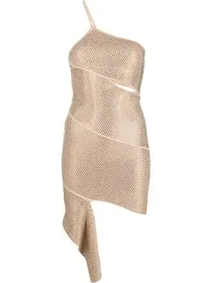 ANDREĀDAMO Crystal-embellished Asymmetric Dress