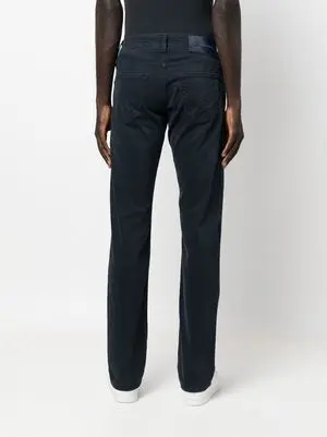 Jacob Cohen Five-pocket Straight-leg Trousers With Scarf Detail