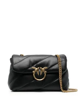 Pinko Love Birds Detail Shoulder Bag - Black