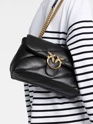 Pinko Love Birds Detail Shoulder Bag - Black