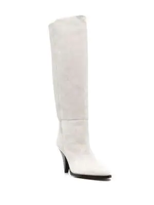 Isabel Marant 90mm Ririo Suede Boots - White