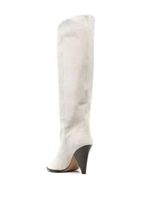 Isabel Marant 90mm Ririo Suede Boots - White