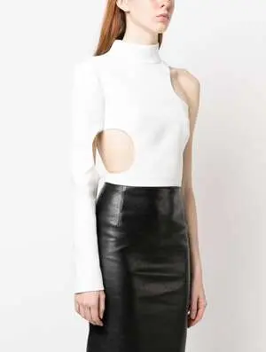 MONOT One-shoulder Cropped Top