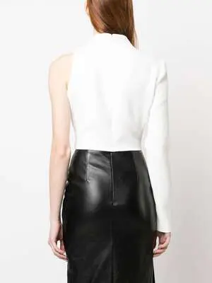 MONOT One-shoulder Cropped Top