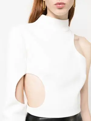 MONOT One-shoulder Cropped Top