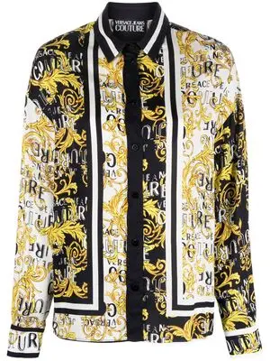 Versace Barocco Print Blouse - Black