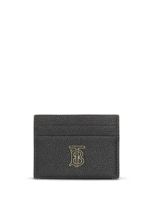 Burberry Leather Logo-plaque Card Holder - Black