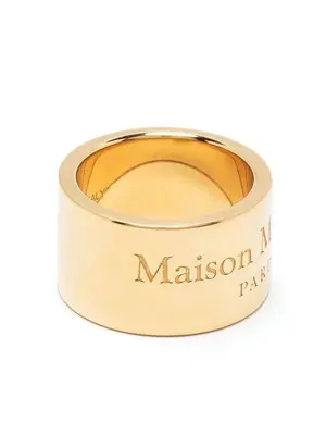 MAISON MARGIELA Logo-engraved Band Ring - Gold