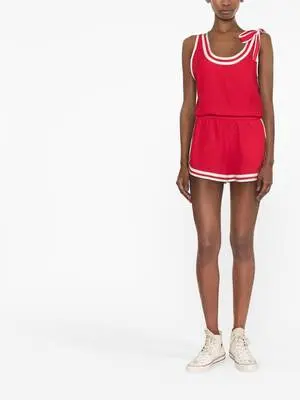 Red Valentino Stripe-trim Shorts - Red
