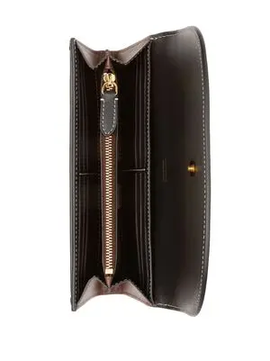 Burberry Check Leather Continental Wallet