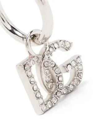 Dolce & Gabbana Crystal-embellished Logo Hoop Earring