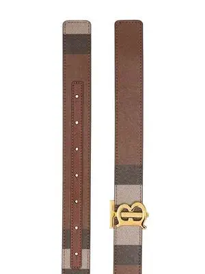 Burberry Reversible Belt With Monogram Buckle