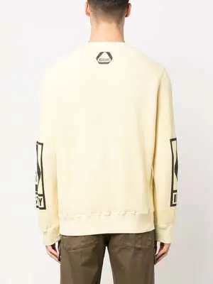 DIESEL® Logo Embroidered Chunky-knit Jumper - Yellow