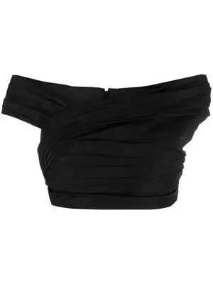 Dsquared2 Off-shoulder Crop Top - Black