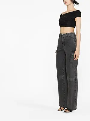 Dsquared2 Off-shoulder Crop Top - Black