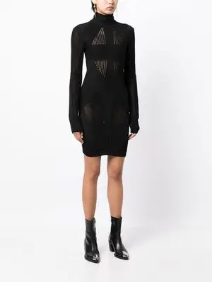 Balmain Perforated Knit Dress