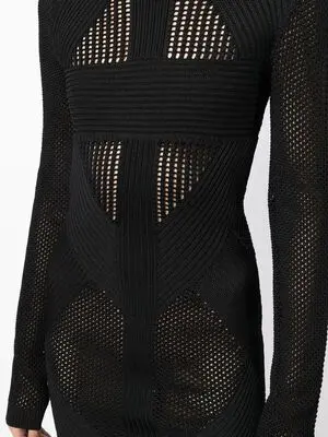 Balmain Perforated Knit Dress